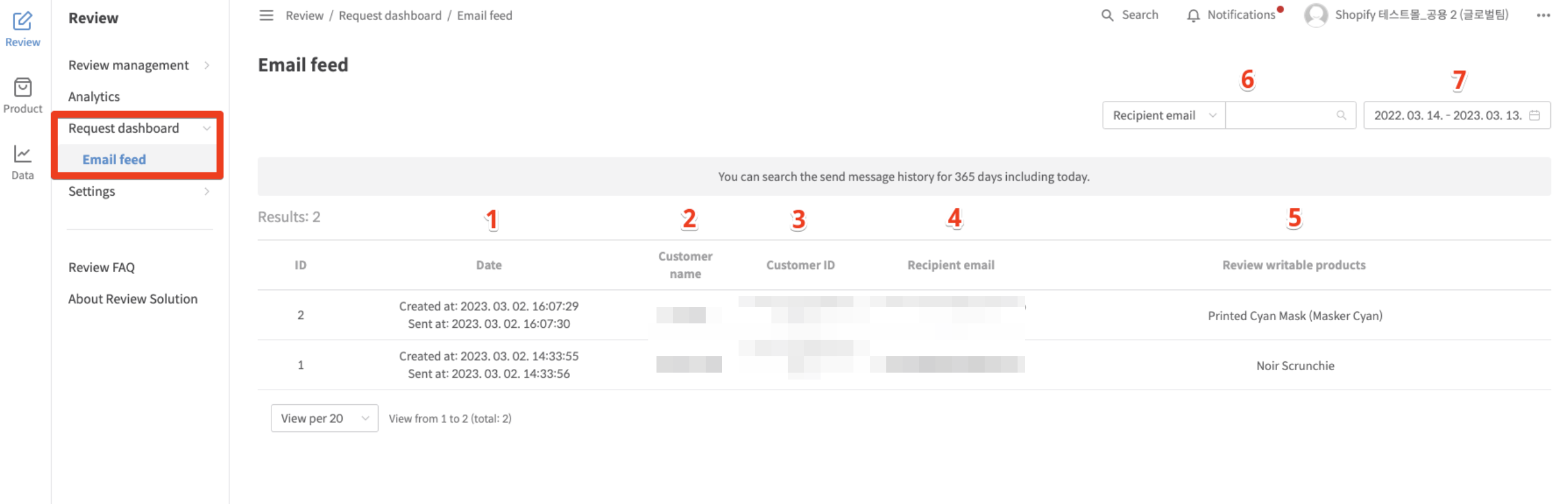 Review Request Dashboard – CREMA REVIEW